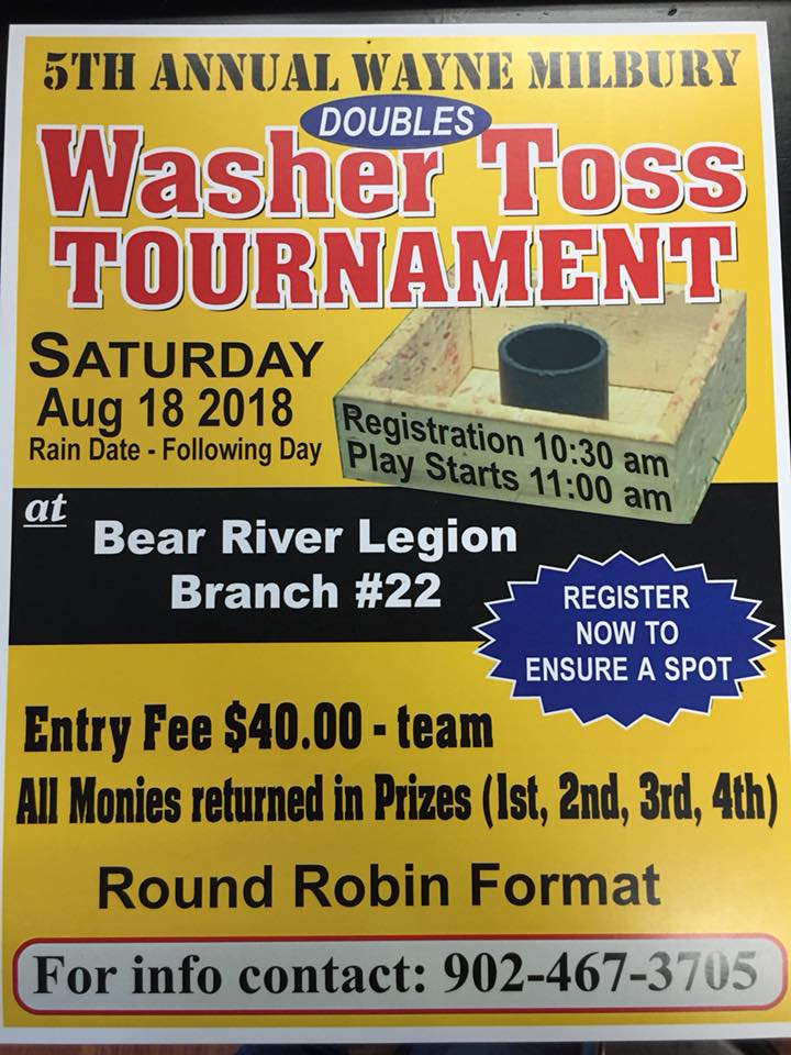 Washer Toss Tournament – Bear River this weekend – BEAR RIVER ARTS & ACTION