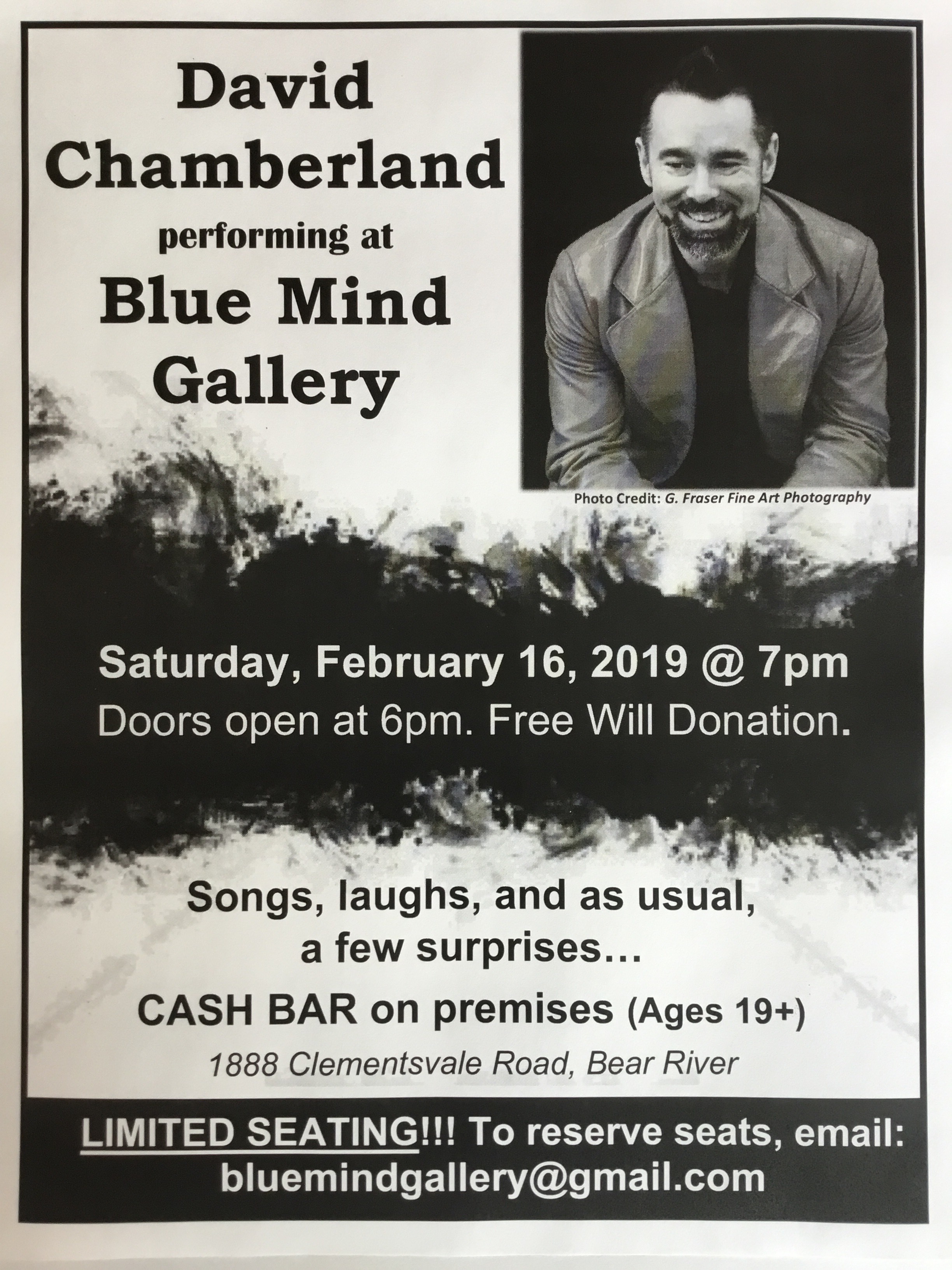 David Chamberland@ Blue Mind Gallery, Feb 16, 2019 – BEAR RIVER ARTS ...