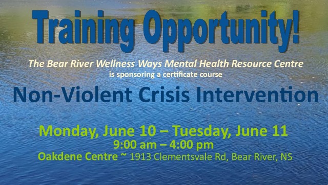 Free Non-Violent Crisis Intervention Course in Bear River – June 10 ...
